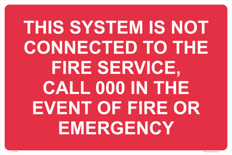 Call 000 in the event of Fire Emergency Sign F14146 - National Safety Signs