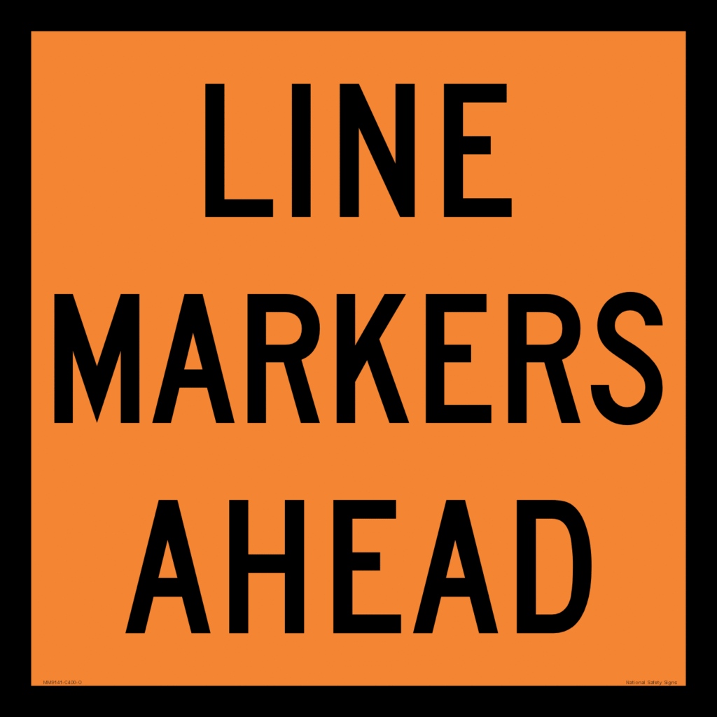 Multi Message Line markers Ahead Sign - Roadwork Signs online