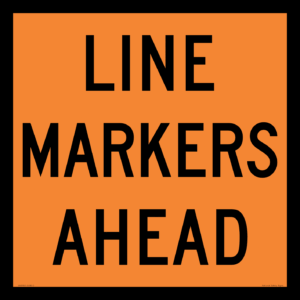 Multi Message Line markers Ahead Sign - Roadwork Signs online