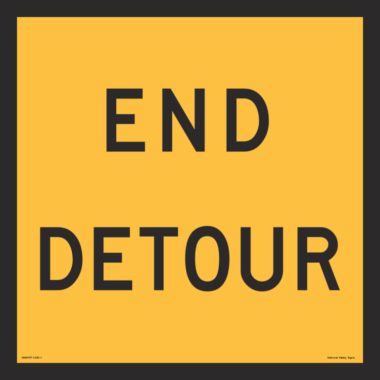 Multi Message End Detour Sign