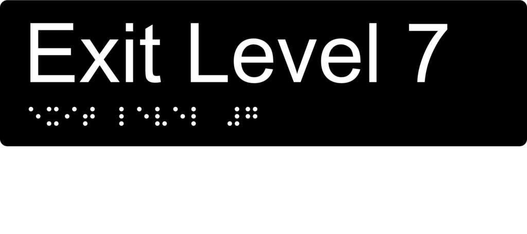 Exit Level 7 Braille Sign BTEX07- National Safety Signs