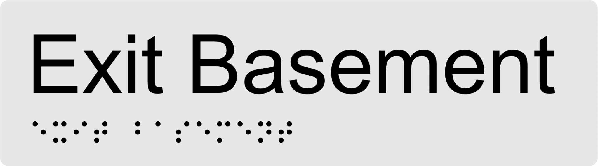 Exit Basement Braille Sign BTEX16- National Safety Signs
