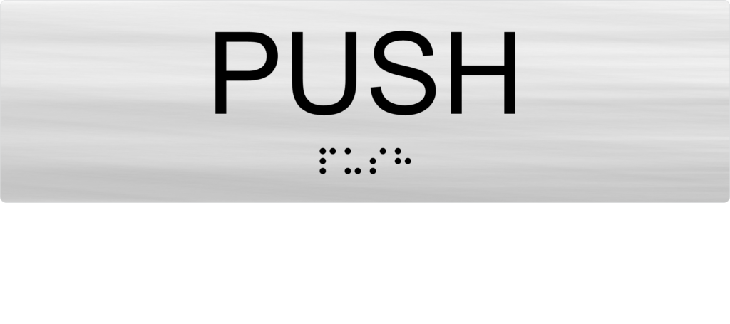 Push Braille Sign BT49- National Safety Signs