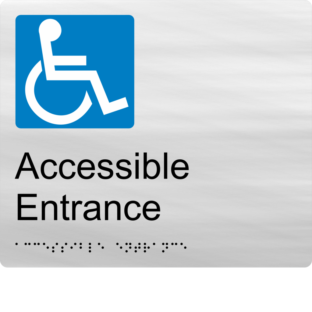 Accessible Entrance Braille Sign BT51- National Safety Signs