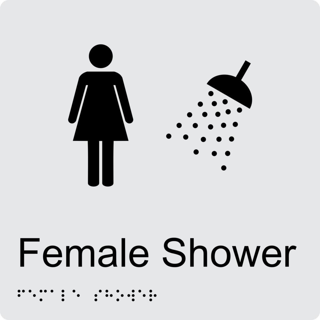 Fale Shower Braille Sign BT69- National Safety Signs Fem