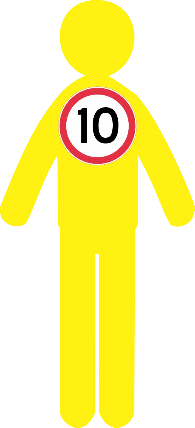 National Safety Signs Yellow Corflute Man + Speed Sticker RD617