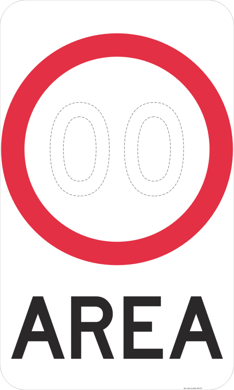 R4-10A Speed Limit Area - Australian Compliant - National Safety Signs