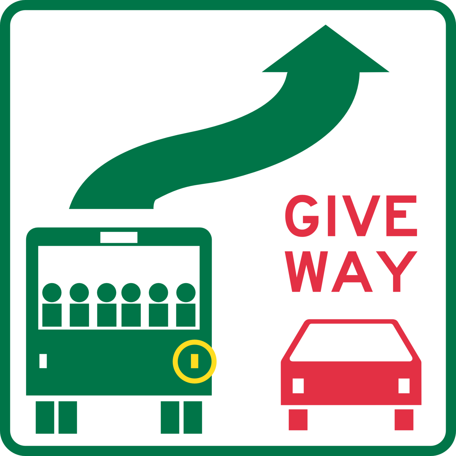 R6-31A Give Way to Bus sign (sticker/decal) - National Safety Signs ...