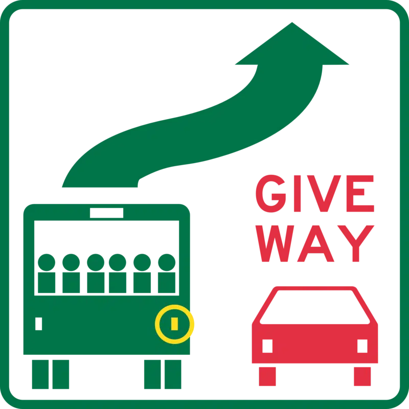 R6-31A Give Way to Bus sign (sticker/decal) - National Safety Signs ...