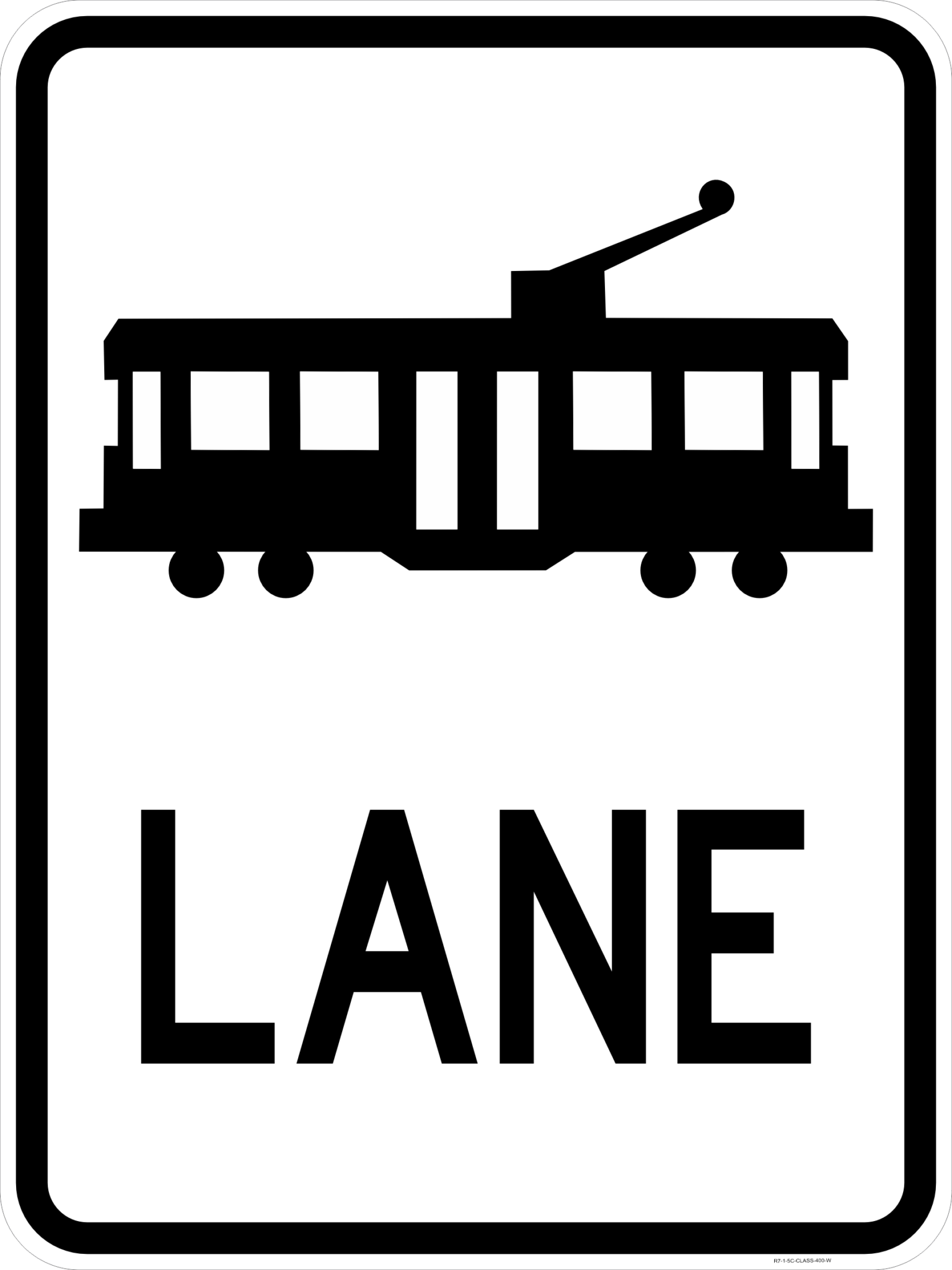 R7-1-5 Tram/Light Rail (symbolic) Lane - Australian Compliant ...