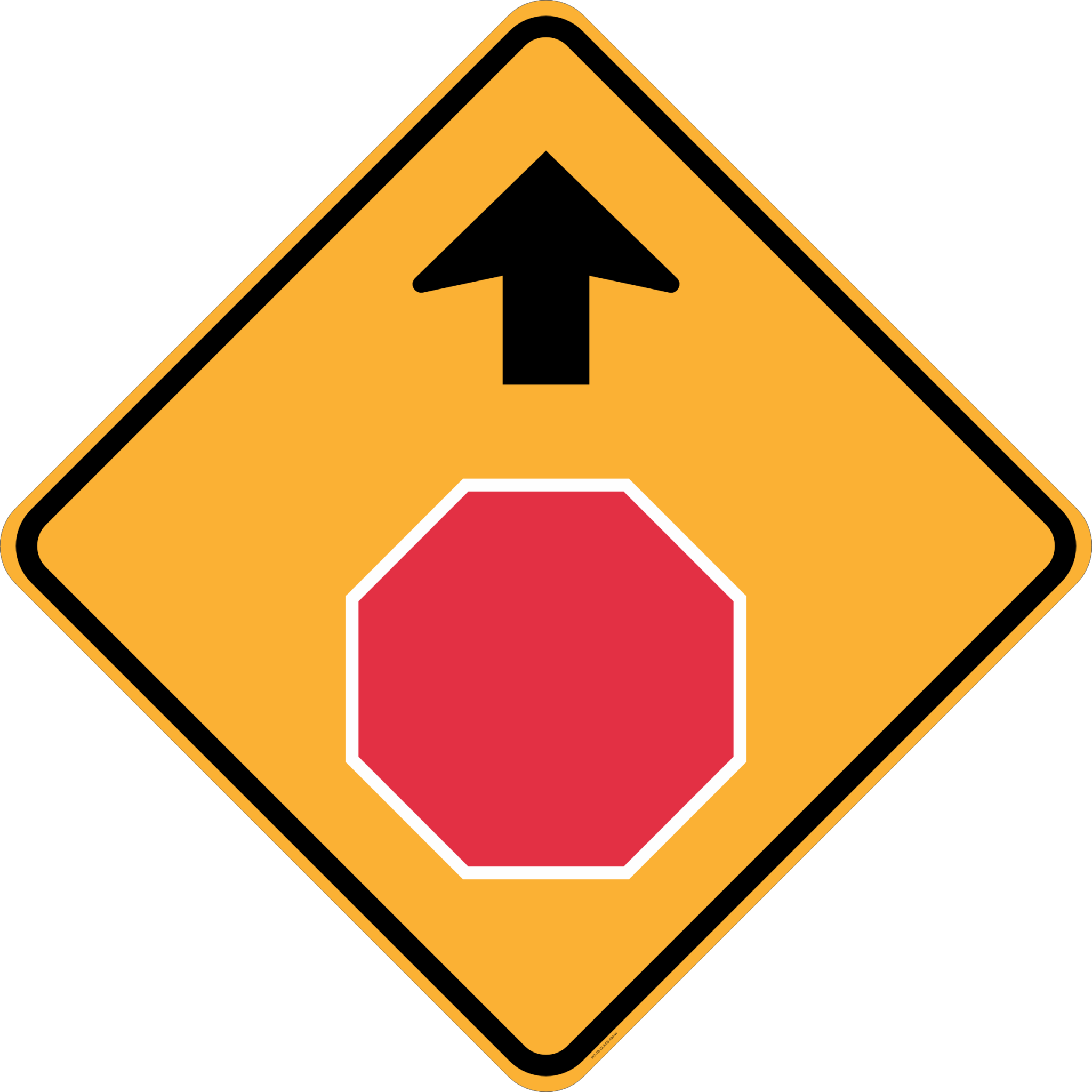 W3-1 Stop Sign Ahead sign - Australian Compliant - National Safety Signs