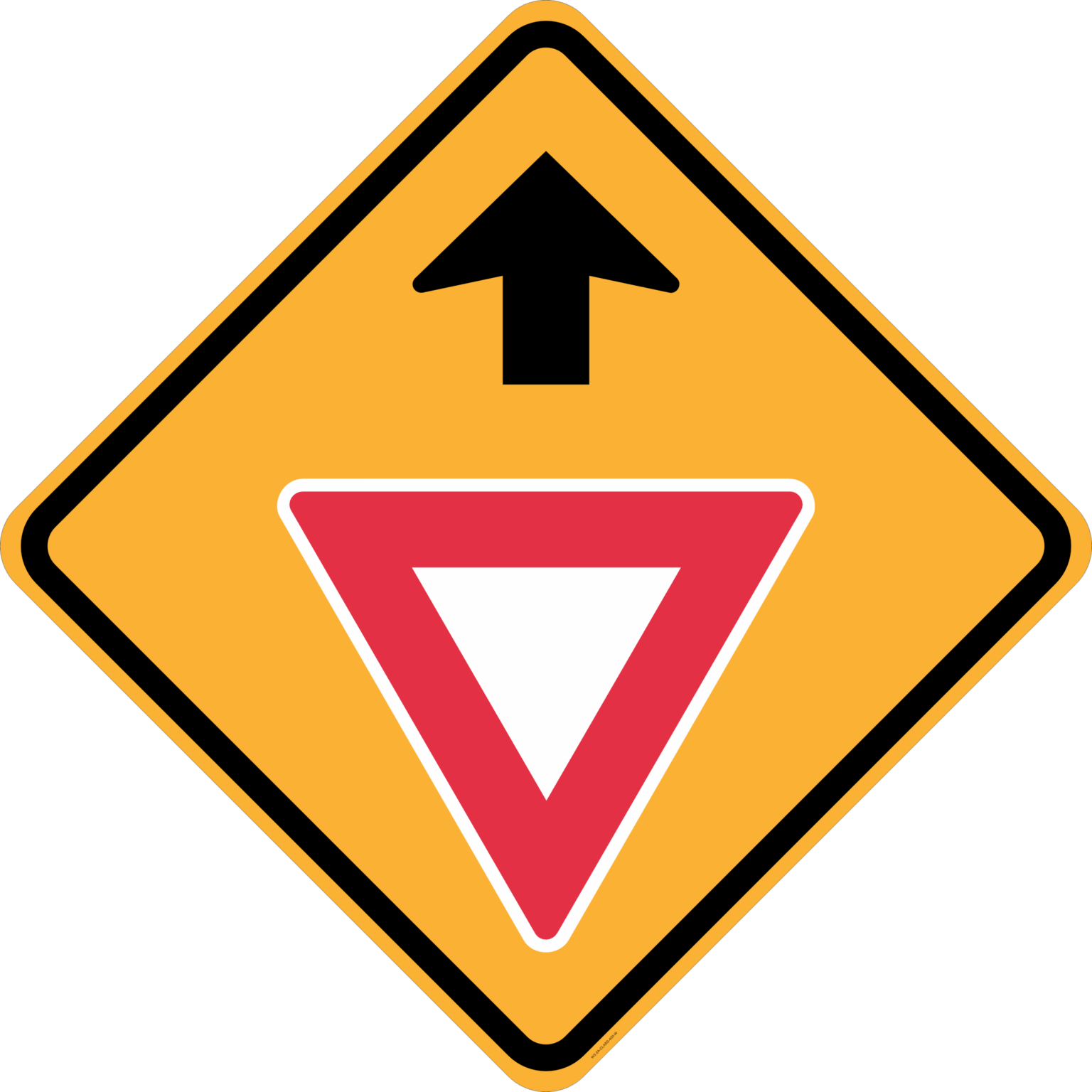 W3-2 Give Way Sign Ahead sign - Australian Compliant - National Safety ...
