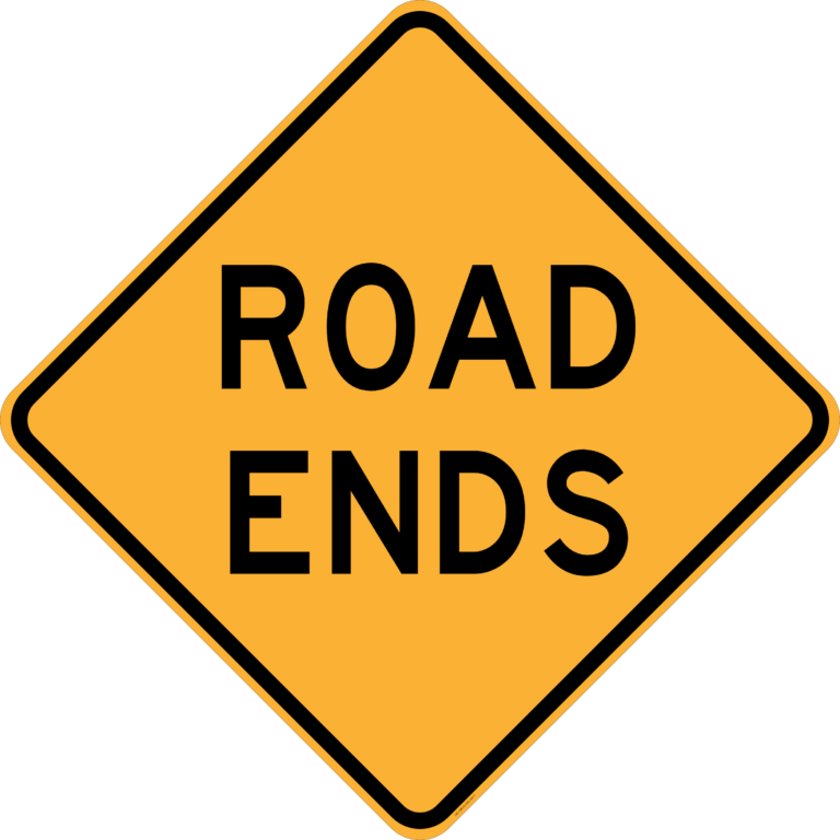 W5-18 Road Ends sign - Australian Compliant - National Safety Signs