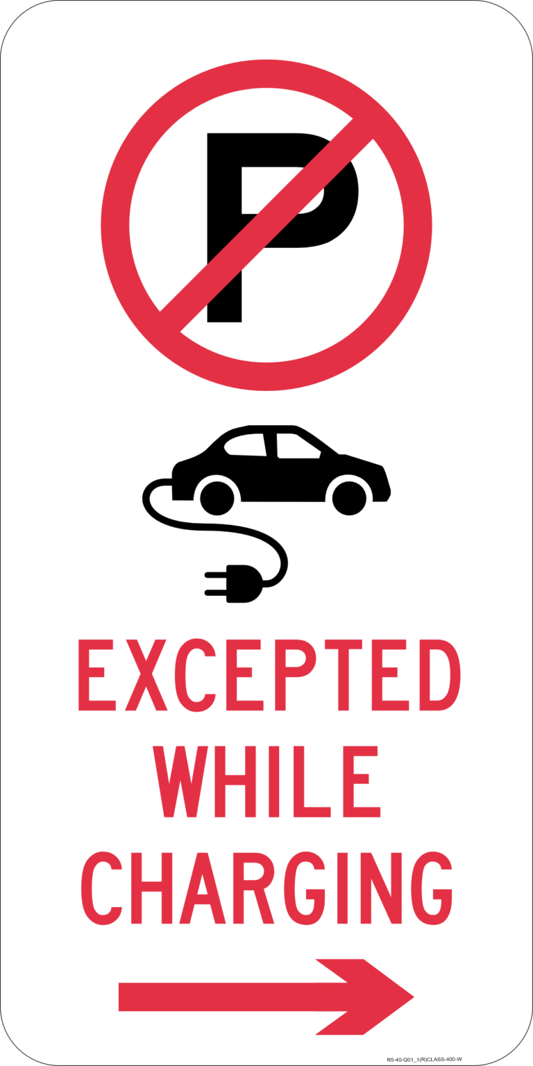 Q5-40-Q01_1 No Parking Electric Vehicle Excepted While Charging