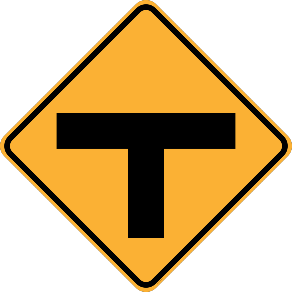W2-3 T-Junction - Australian Compliant - National Safety Signs