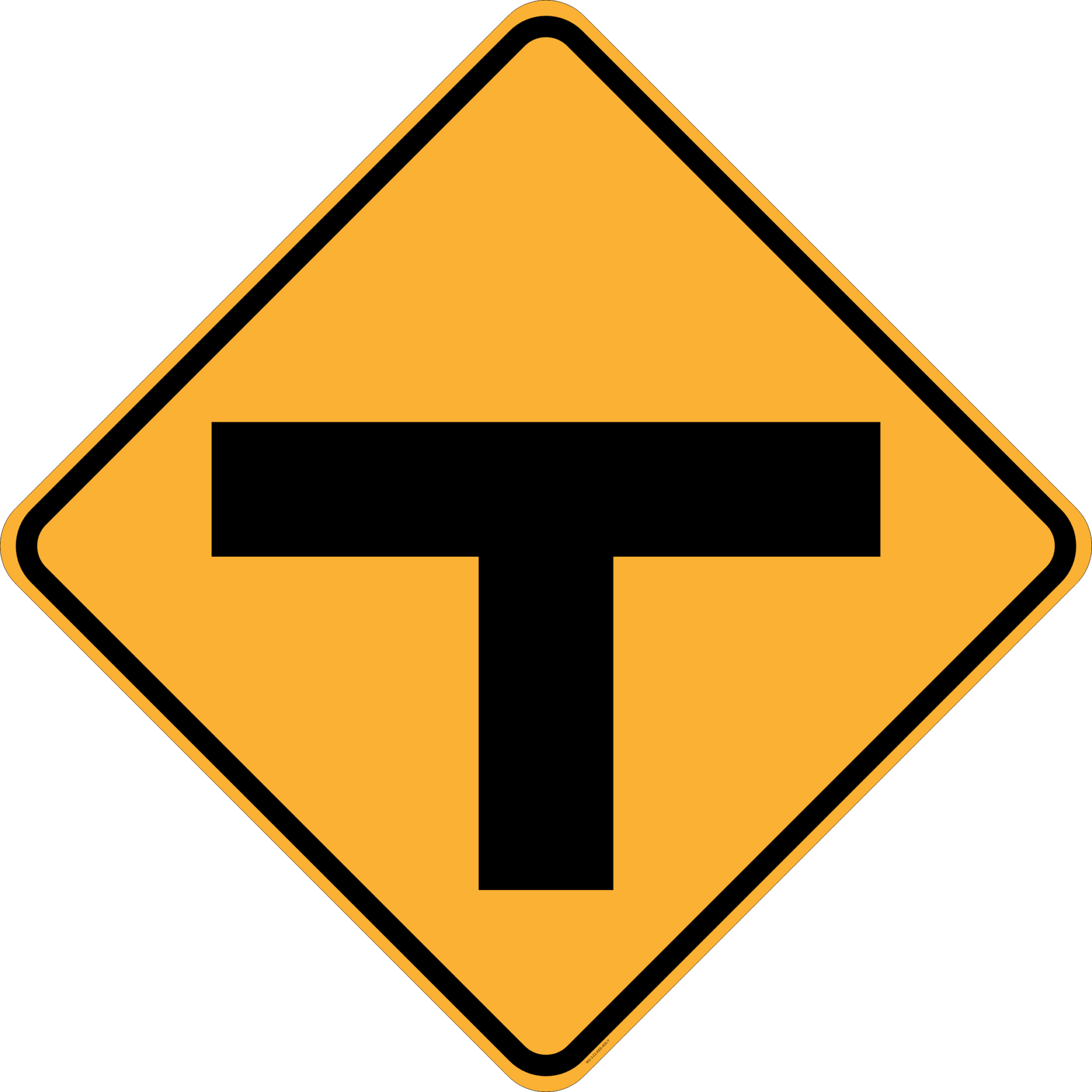 W2-3 T-Junction - Australian Compliant - National Safety Signs