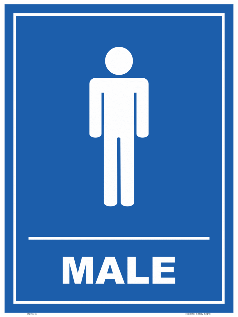 Male Toilet sign - Toilet Signs - National Safety Signs - Australia