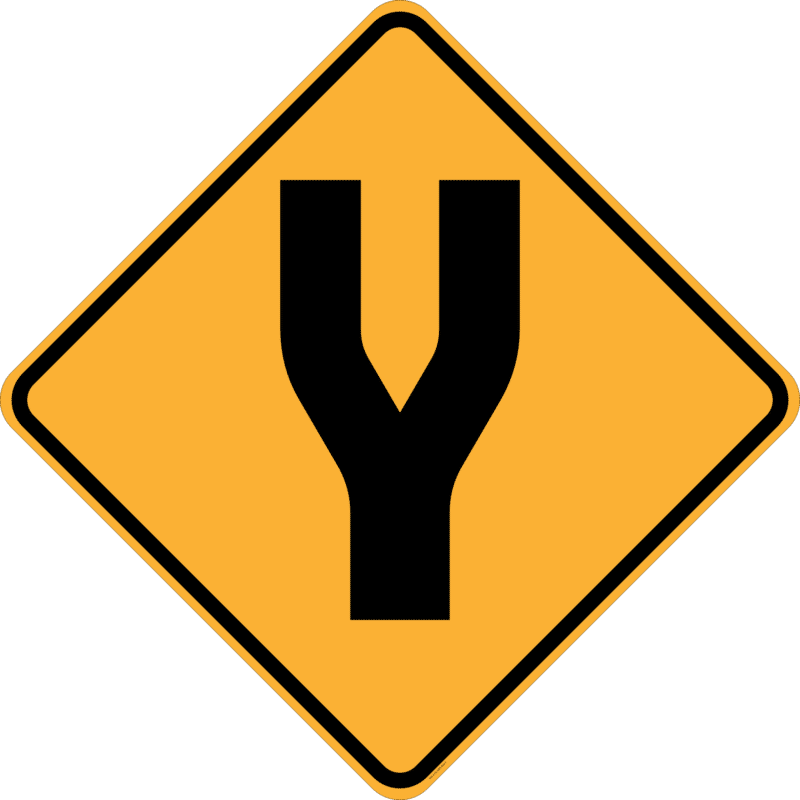 W4-4 Divided Road - Australian Compliant - National Safety Signs