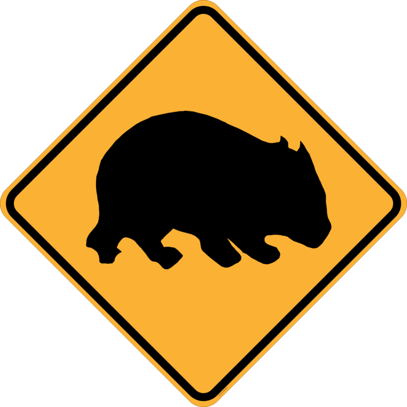 W5-48 Wombat sign - Australian Compliant - National Safety Signs
