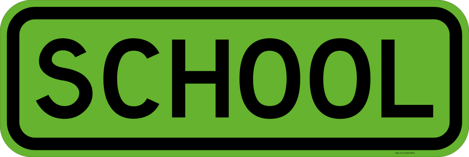 W8-14 School - Australian Compliant - National Safety Signs